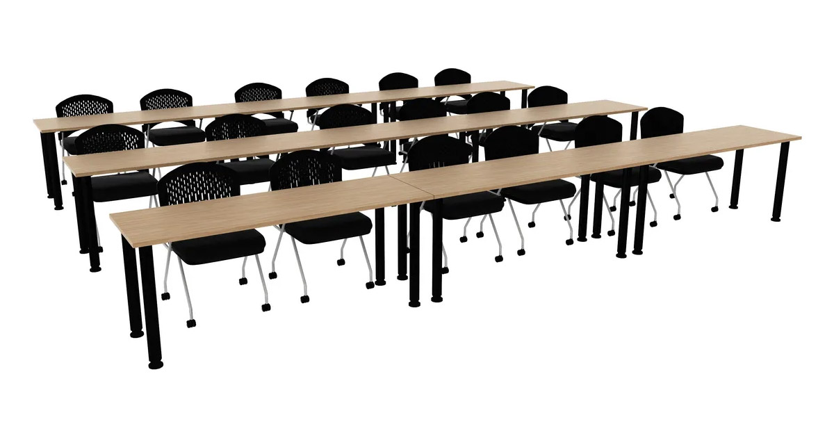 Three Rows of Training Tables (PL Laminate Series) : Featured Product ...