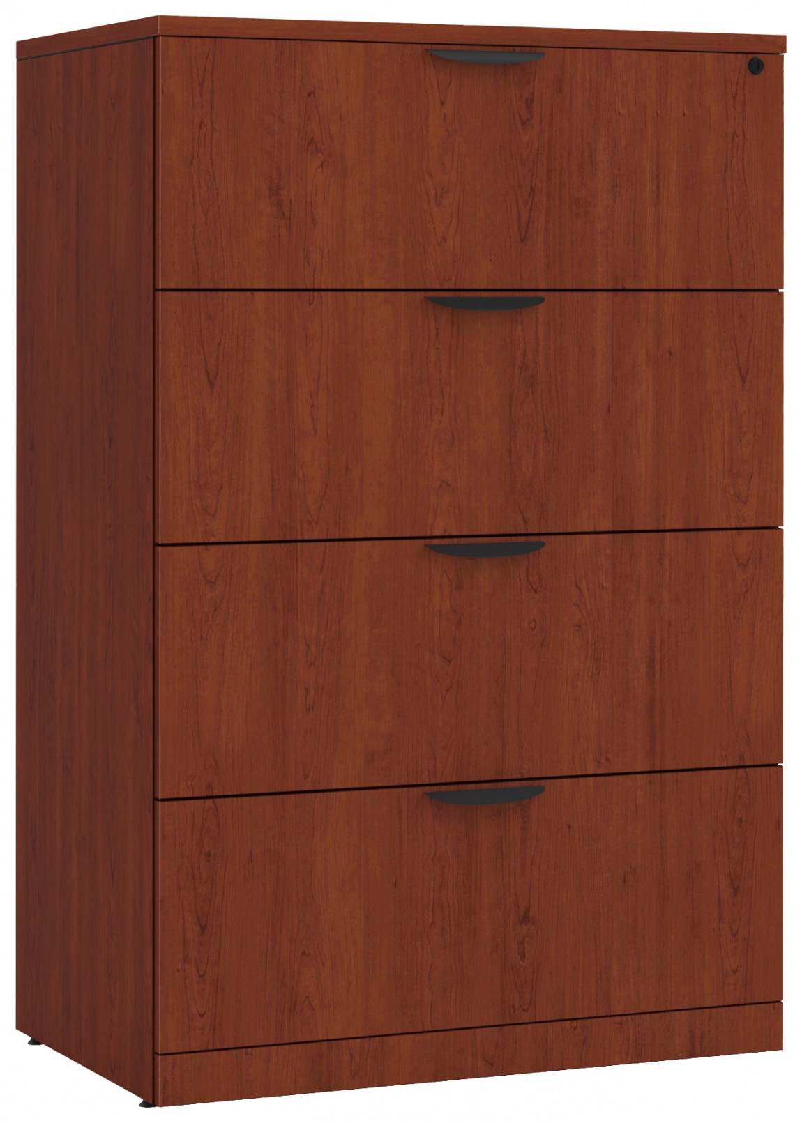 Cherry 4 Drawer Lateral File Cabinet | PL Laminate by Performance Furnishings