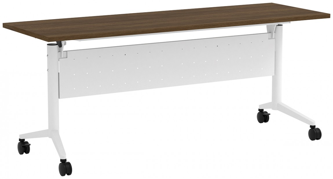 Modern Walnut Flip Top Nesting Table with Modesty Panel | PL Laminate ...