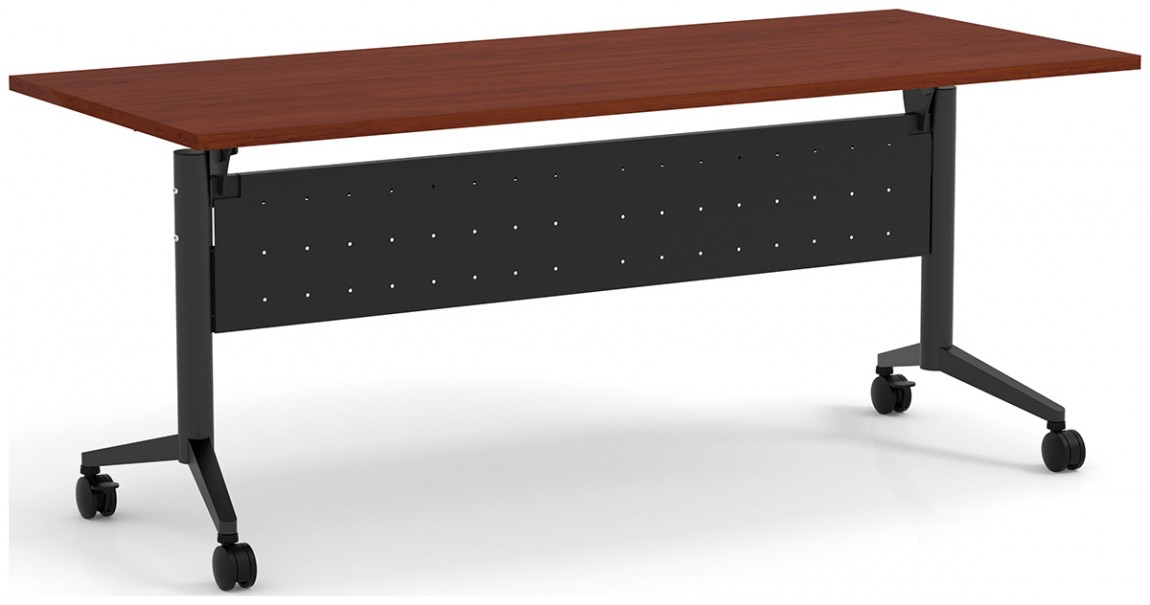 Cherry Flip Top Nesting Table with Modesty Panel | PL Laminate by ...