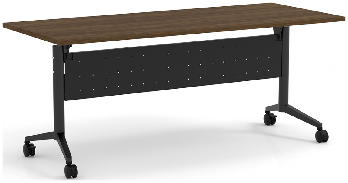 Modern Walnut Flip Top Nesting Table with Modesty Panel | PL Laminate ...