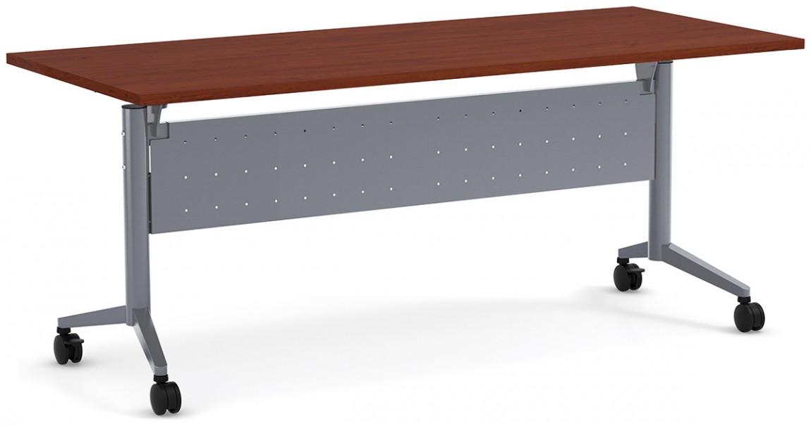 Cherry Flip Top Nesting Table with Modesty Panel | PL Laminate by ...