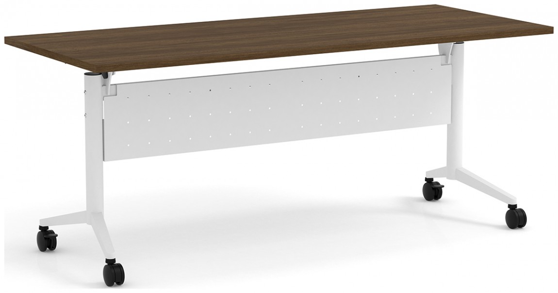 Modern Walnut Flip Top Nesting Table with Modesty Panel | PL Laminate ...