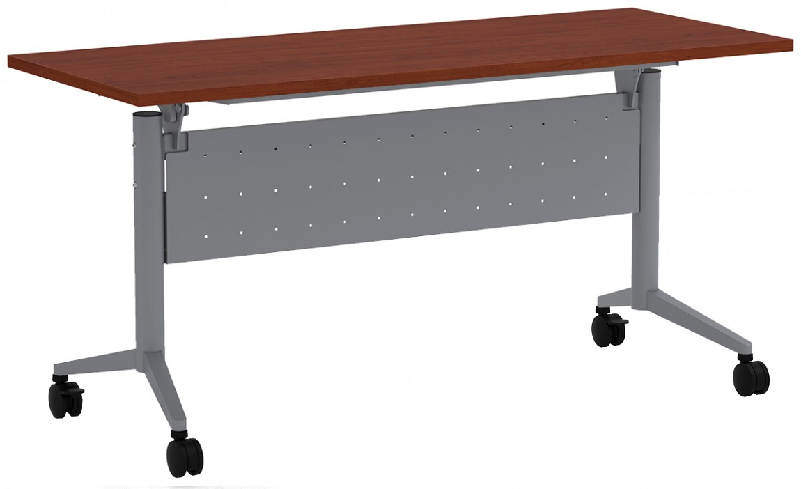 Cherry Flip Top Nesting Table with Modesty Panel | PL Laminate by ...