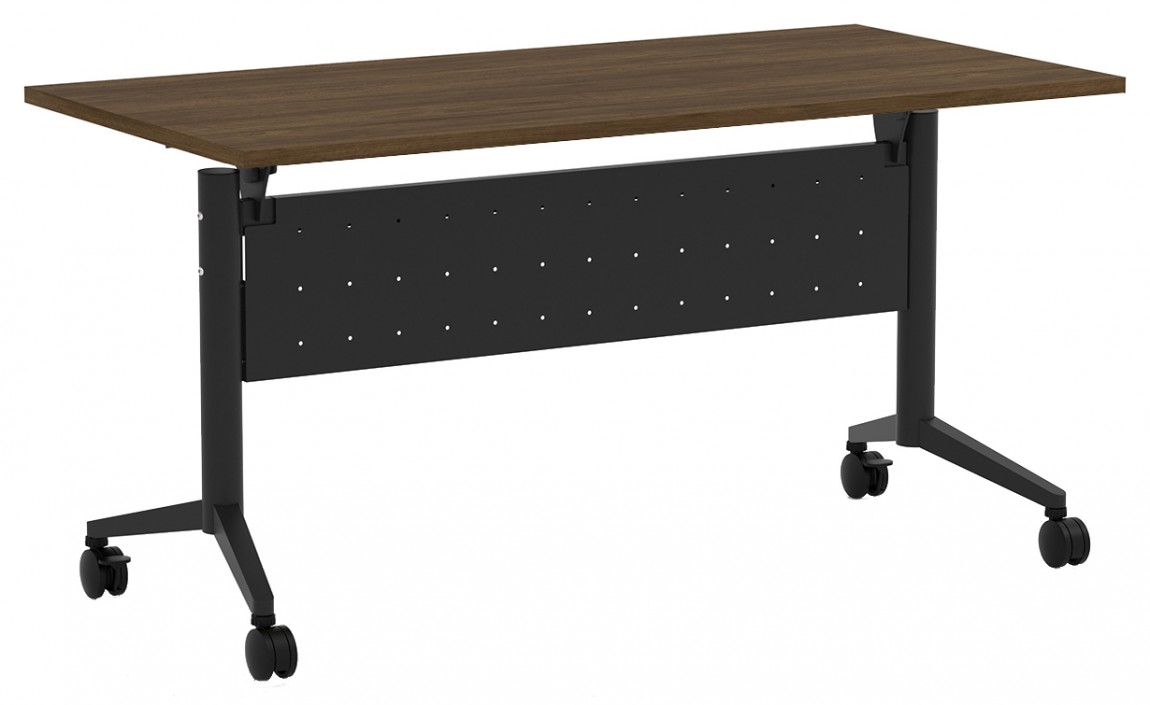 Modern Walnut Flip Top Nesting Table with Modesty Panel | PL Laminate ...