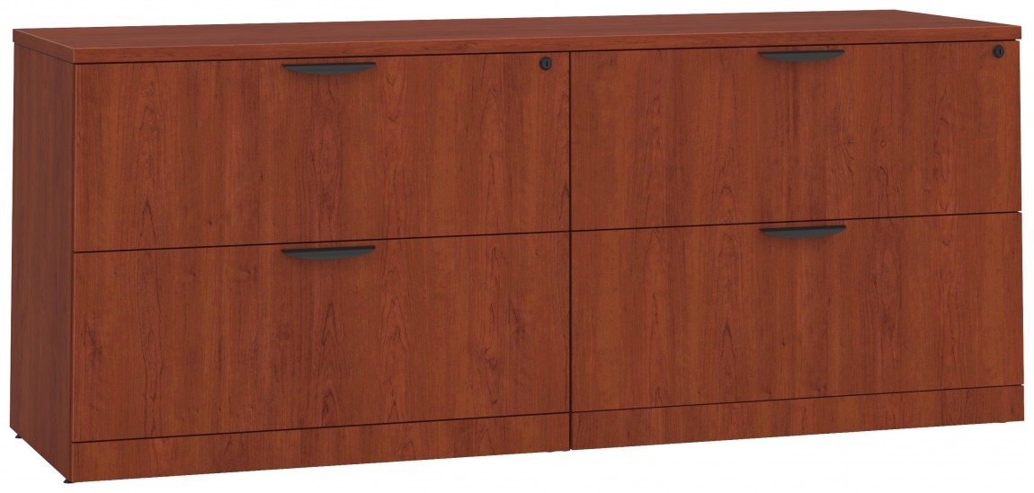Cherry Double Lateral File Credenza | PL Laminate by Performance ...