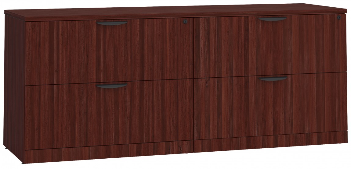 Mahogany Double Lateral File Credenza | PL Laminate by Performance ...