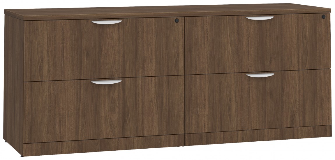 Modern Walnut Double Lateral File Credenza | PL Laminate by Performance ...