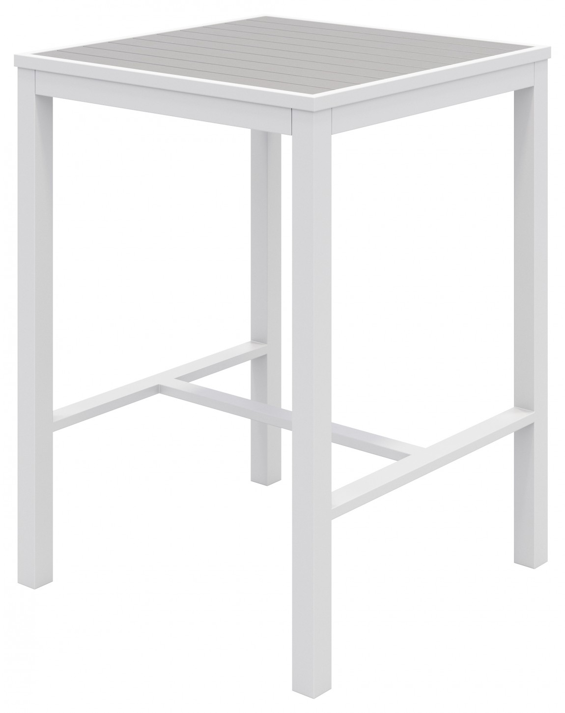 White Outdoor Bar Height Table | Eveleen by KFI Studios