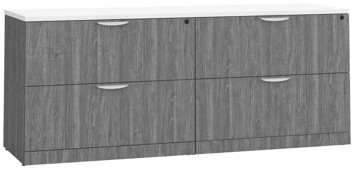 Newport Gray Double Lateral File Credenza | PL Laminate by Performance ...