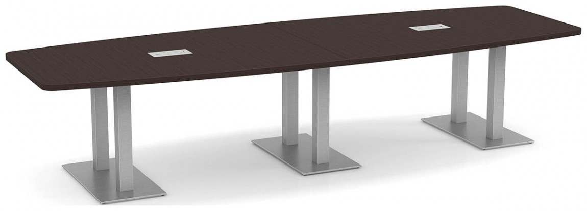 Espresso Modern Boat Shaped Conference Table | PL Laminate by ...