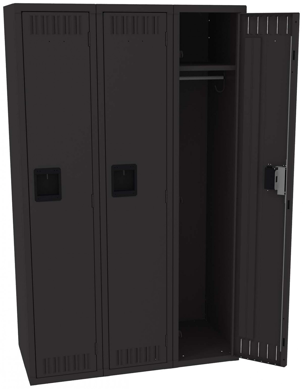 Black Triple Lockers | Standard by Tennsco