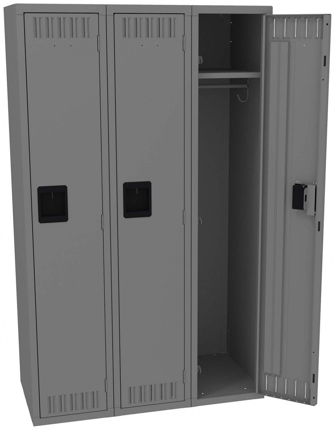 Medium Grey Triple Lockers | Standard by Tennsco