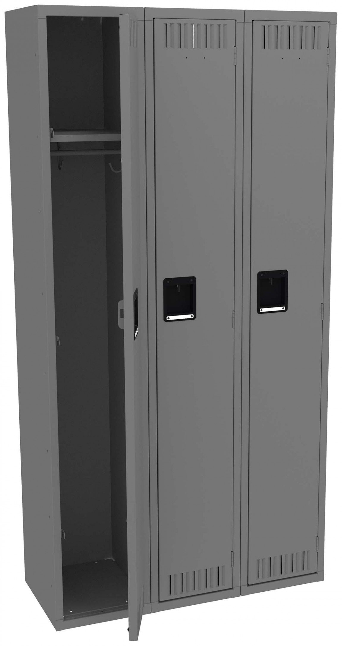 Medium Grey Tall Triple Lockers | Standard by Tennsco
