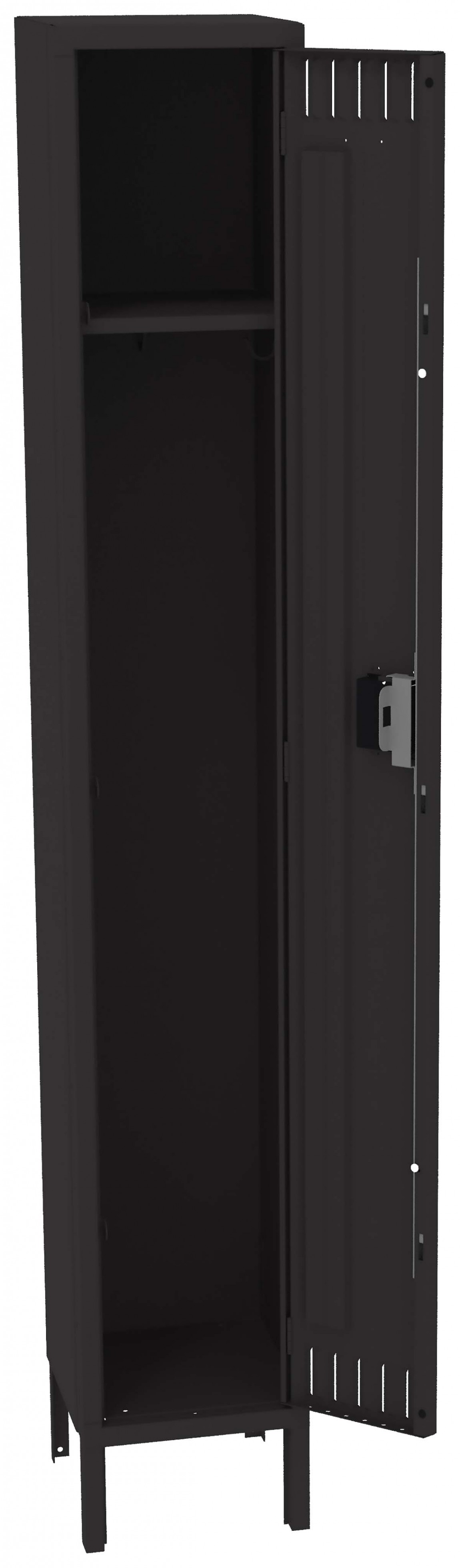 Black Tall Single Locker with Legs | Standard by Tennsco