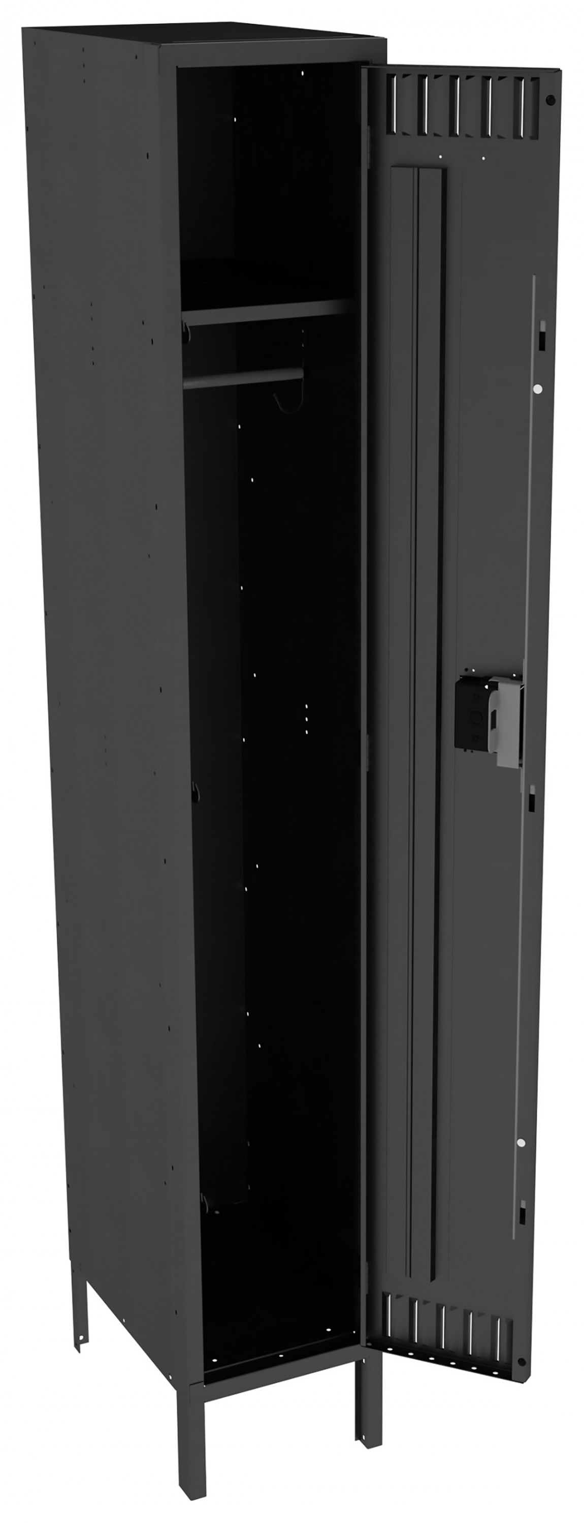 Black Tall Single Locker with Legs | Standard by Tennsco