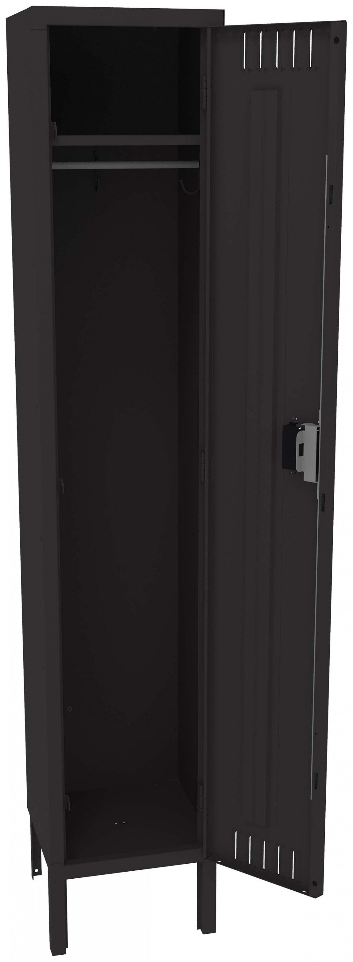 Black Large Single Locker with Legs | Standard by Tennsco