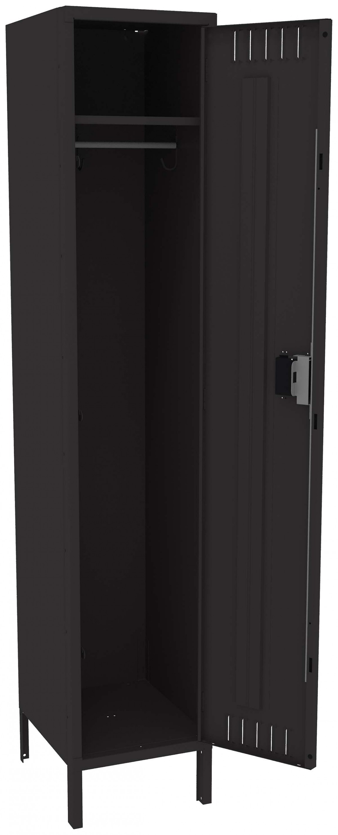 Black Large Single Locker with Legs | Standard by Tennsco