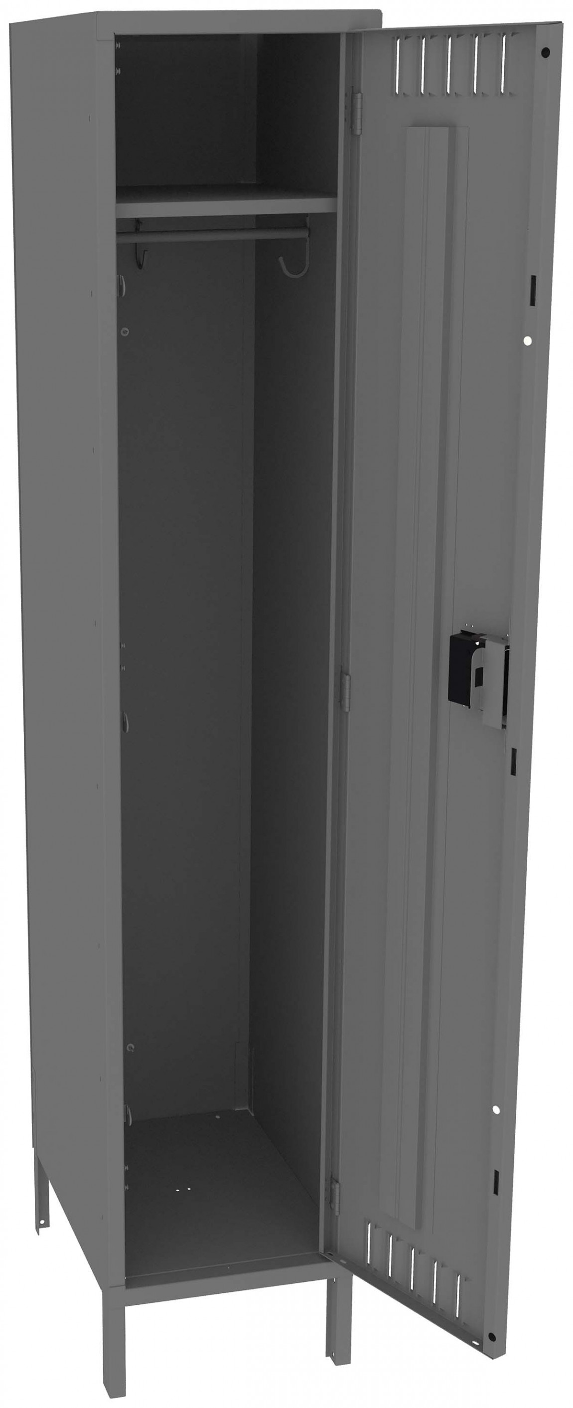 Medium Grey Large Single Locker with Legs | Standard by Tennsco