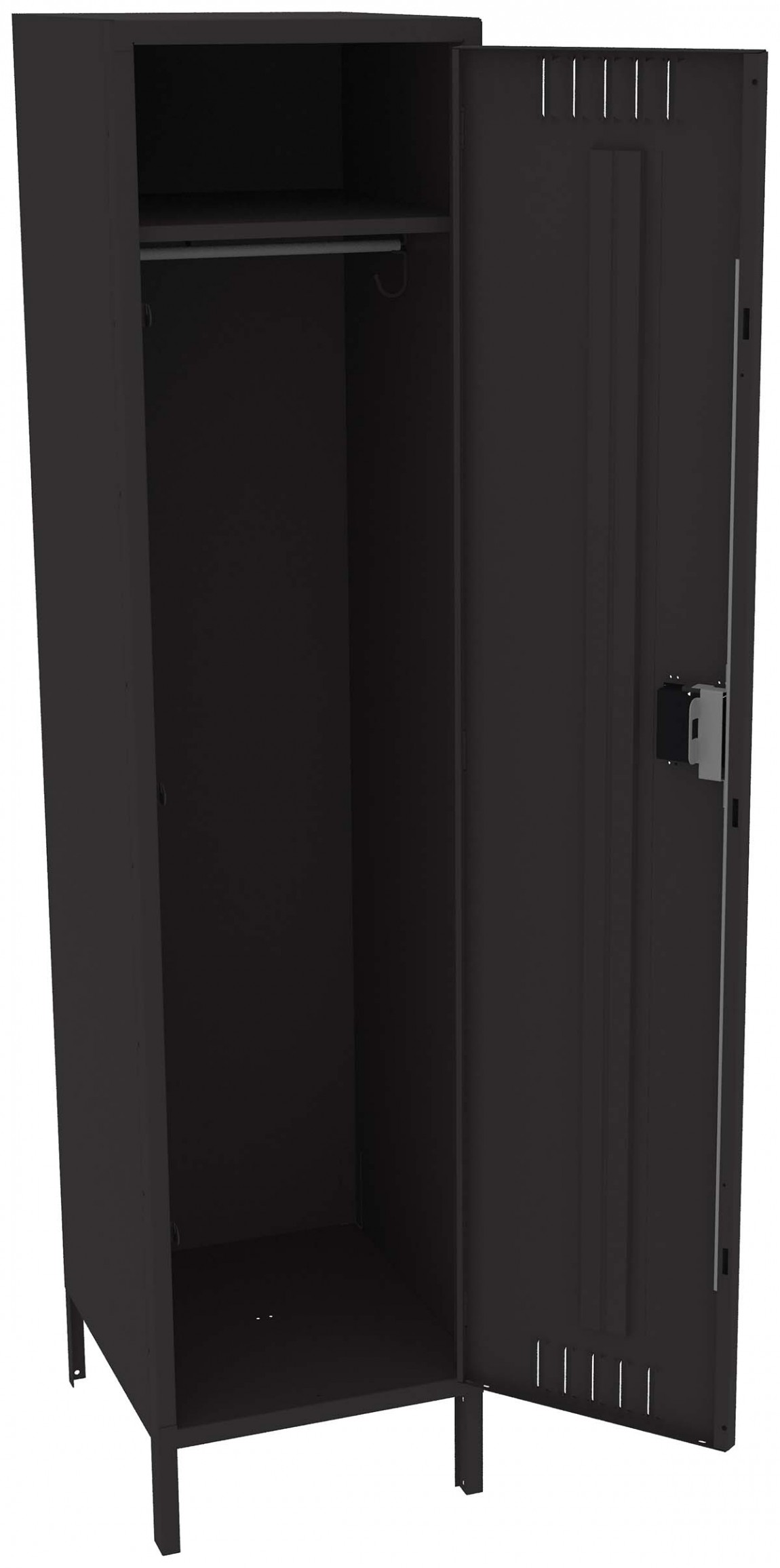 Black Oversized Single Locker with Legs | Standard by Tennsco