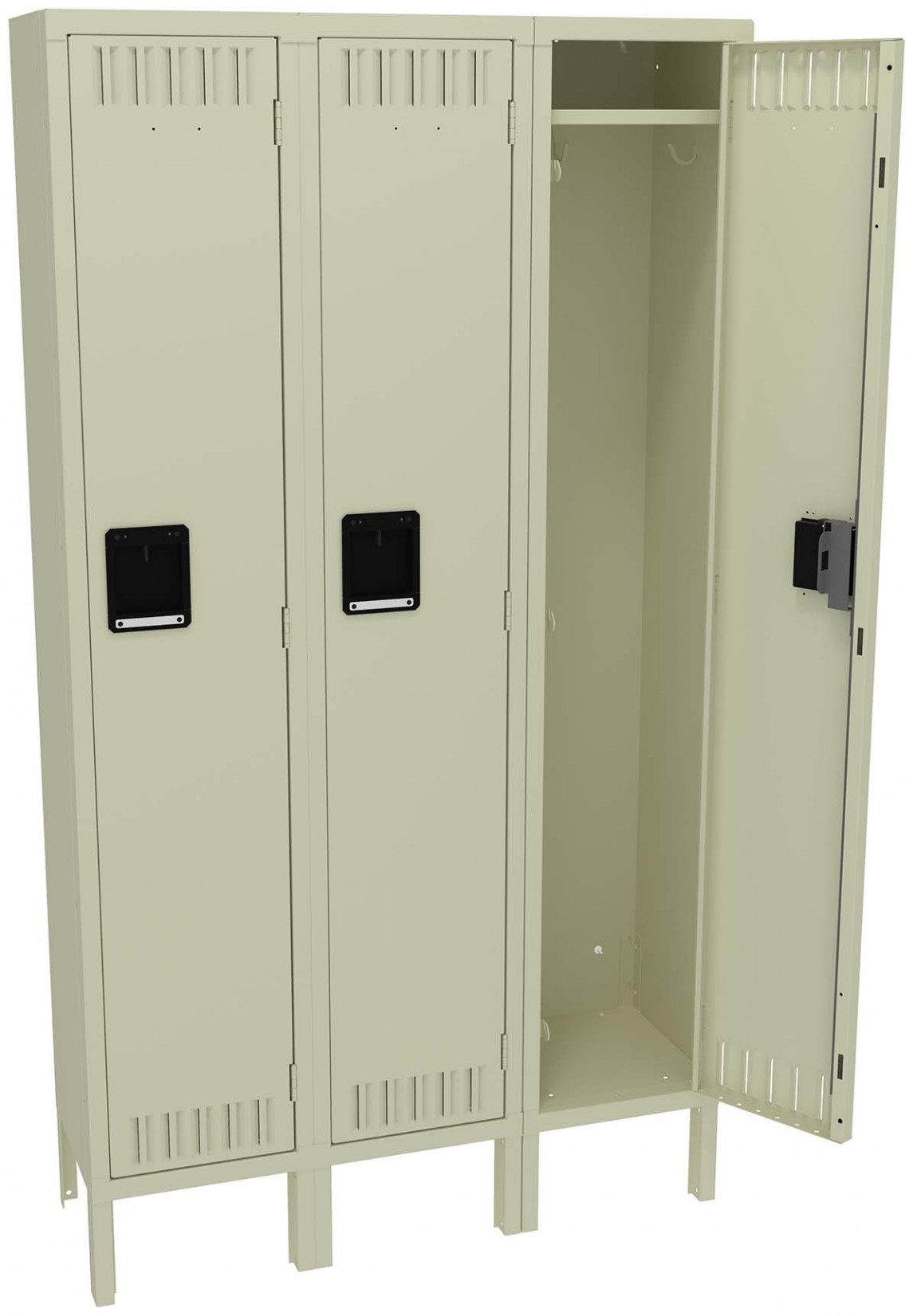 Putty Triple Lockers with Legs | Standard by Tennsco