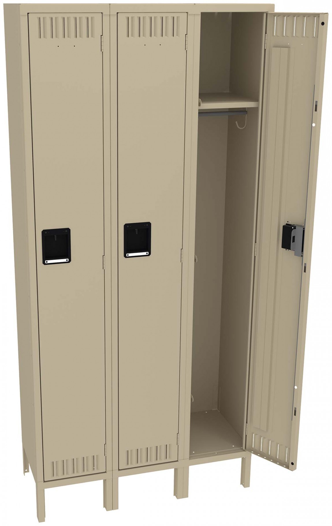 Sand Tall Triple Lockers with Legs | Standard by Tennsco