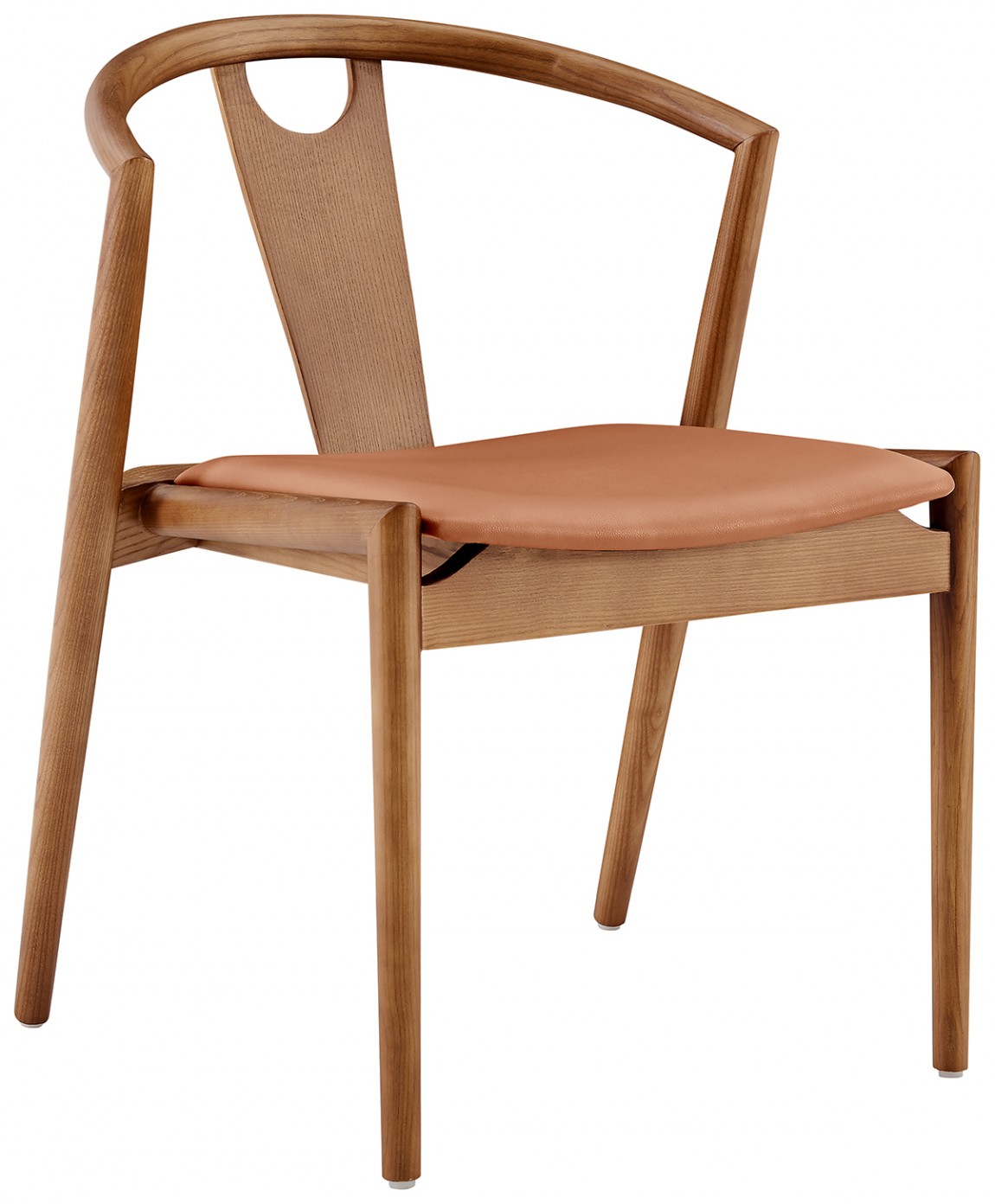 Dark Tan/Walnut Modern Nordic Guest Chair | Blanche by Euro Style
