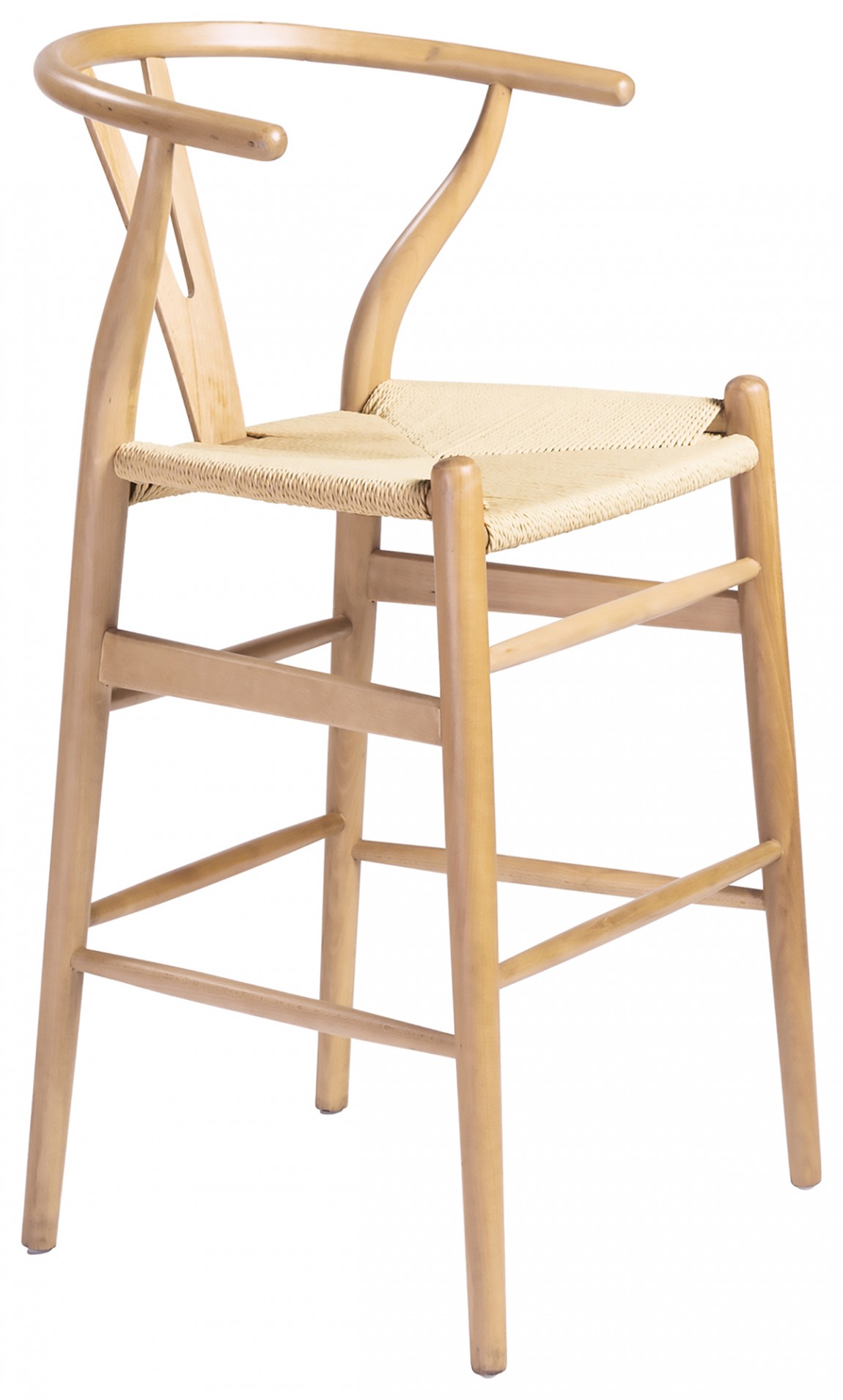 Natural/Natural Simple Scandinavian Counter Stool | Evelina by Euro Style