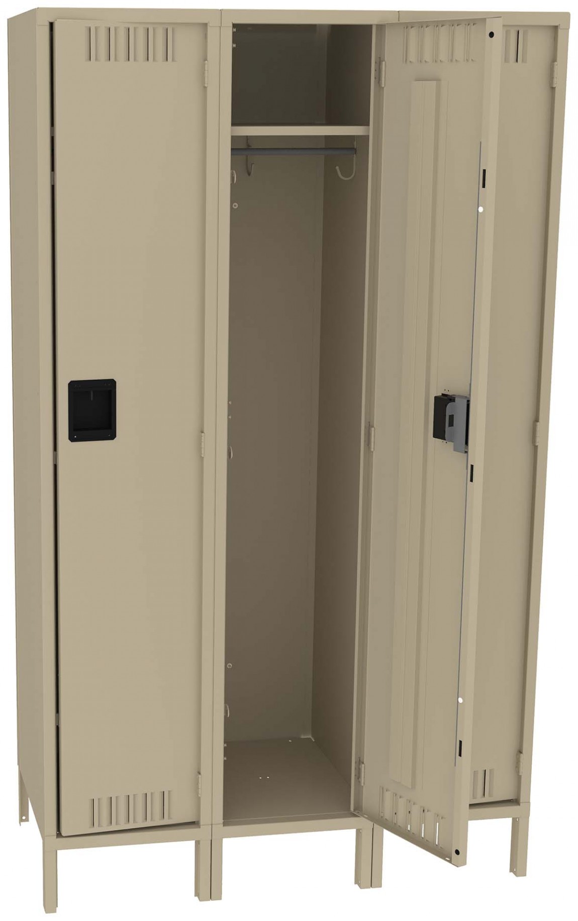Sand Large Triple Lockers with Legs | Standard by Tennsco