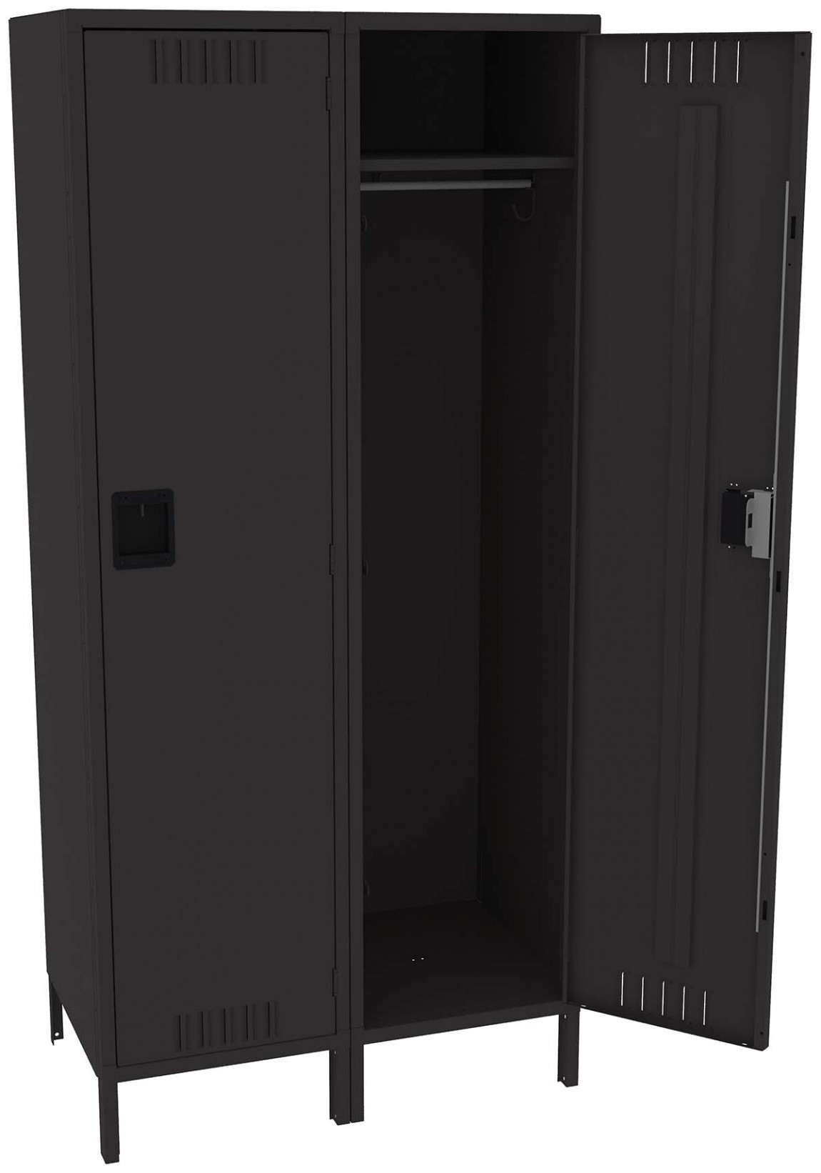 Black Double Lockers with Legs | Standard by Tennsco