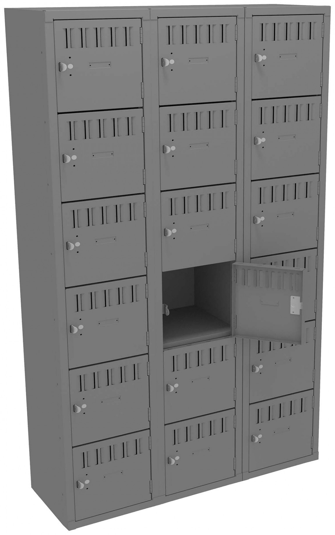 Medium Grey Eighteen Large Box Lockers | Standard by Tennsco