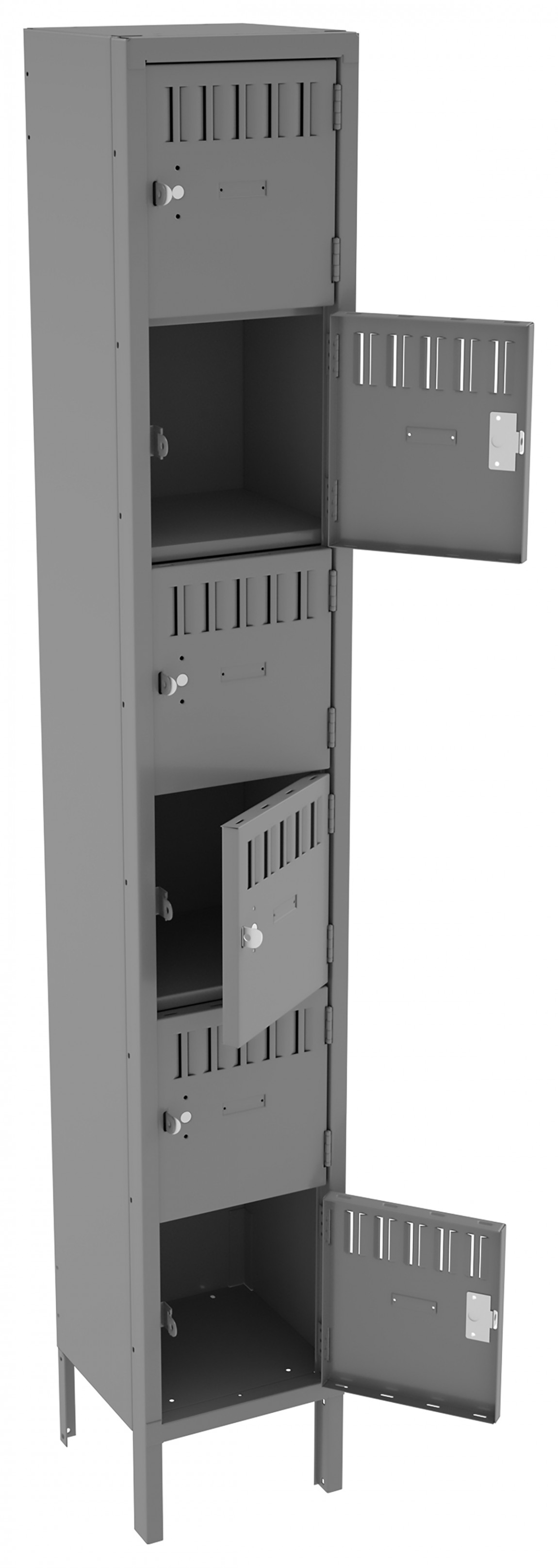 Medium Grey Six Box Lockers with Legs | Standard by Tennsco