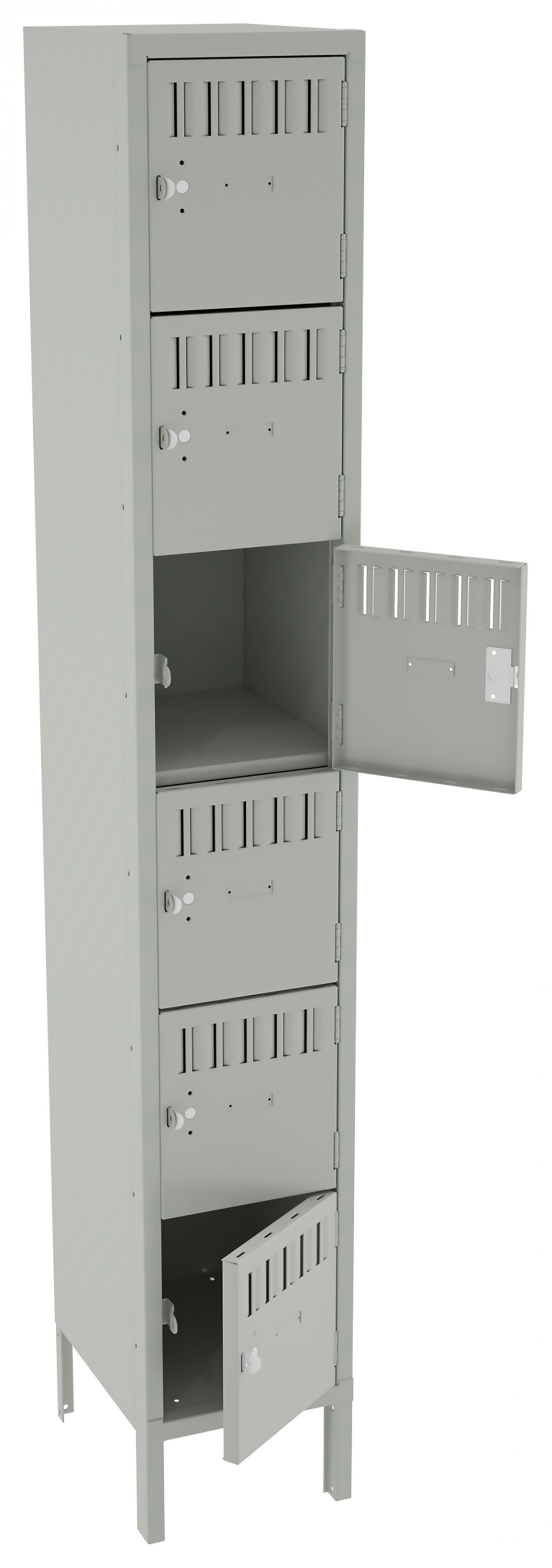 Light Grey Six Box Lockers with Legs | Standard by Tennsco