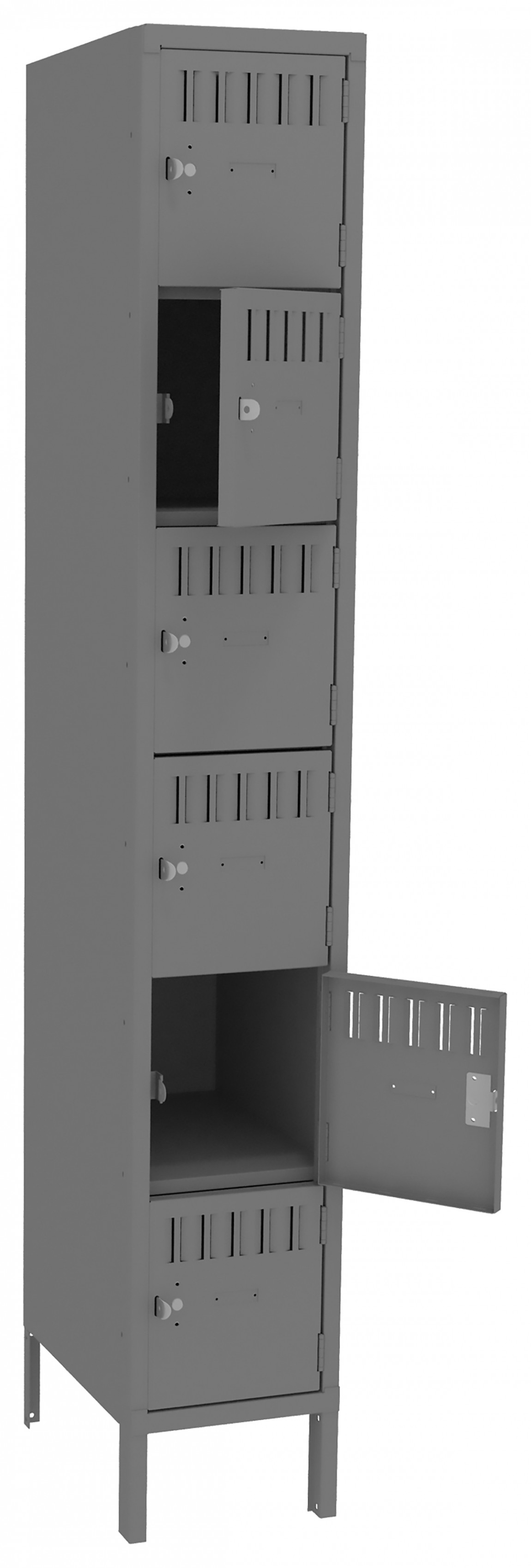 Medium Grey Six Box Lockers with Legs | Standard by Tennsco