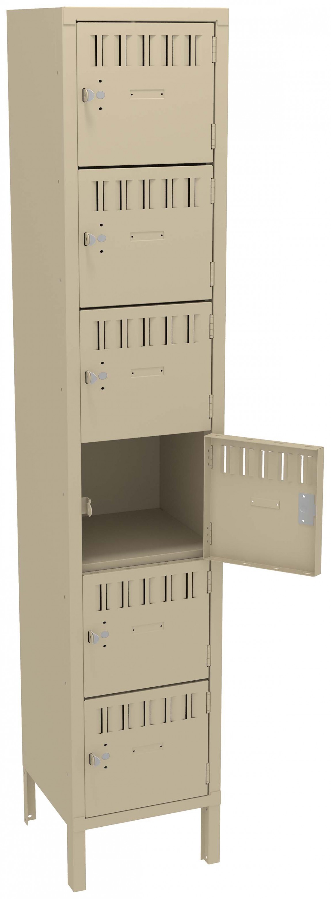Sand Six Large Box Lockers with Legs | Standard by Tennsco