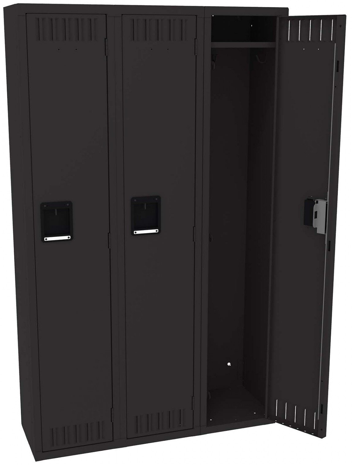 Black Triple Lockers | Standard by Tennsco