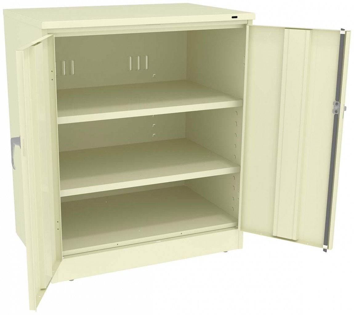 Putty Counter Height Storage Cabinet | Deluxe by Tennsco