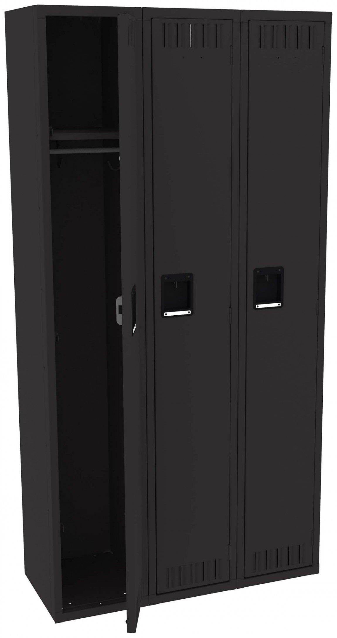 Black Tall Triple Lockers | Standard by Tennsco