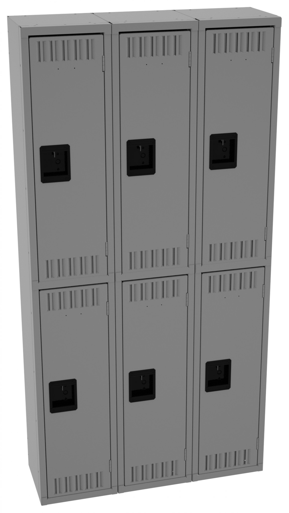 Medium Grey Three Double-Tier Lockers | Standard by Tennsco