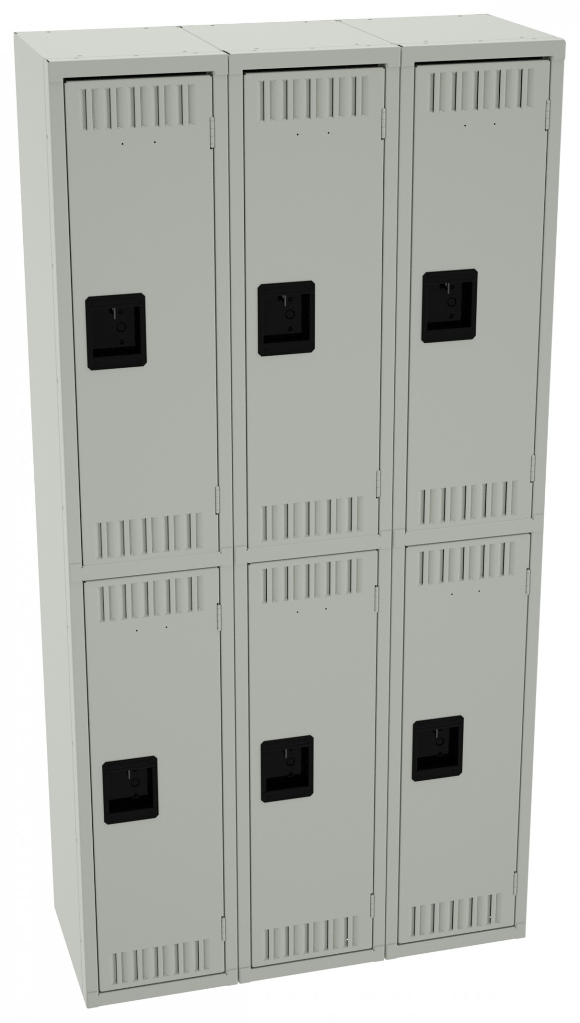 Light Grey Three Double-Tier Lockers | Standard by Tennsco