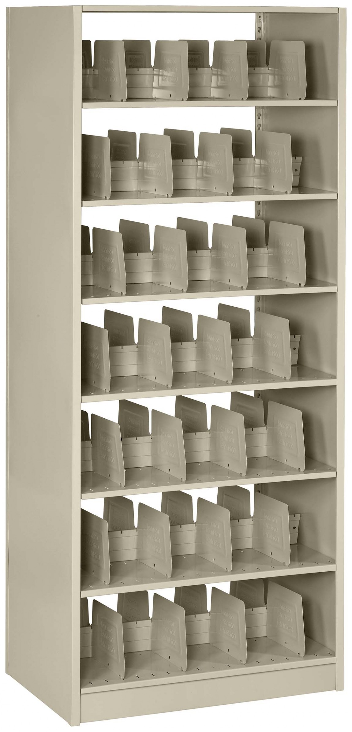 7-Tier Tall Double-Sided File Shelving | L&T by Tennsco