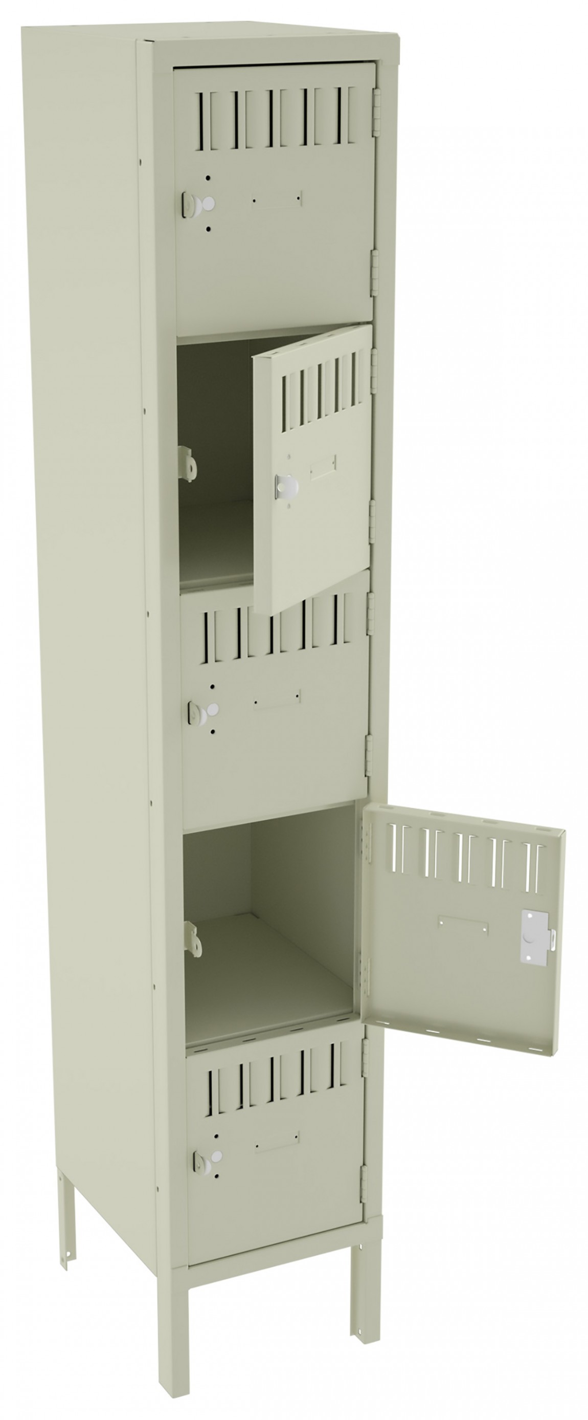 Putty Five Box Lockers with Legs | Standard by Tennsco