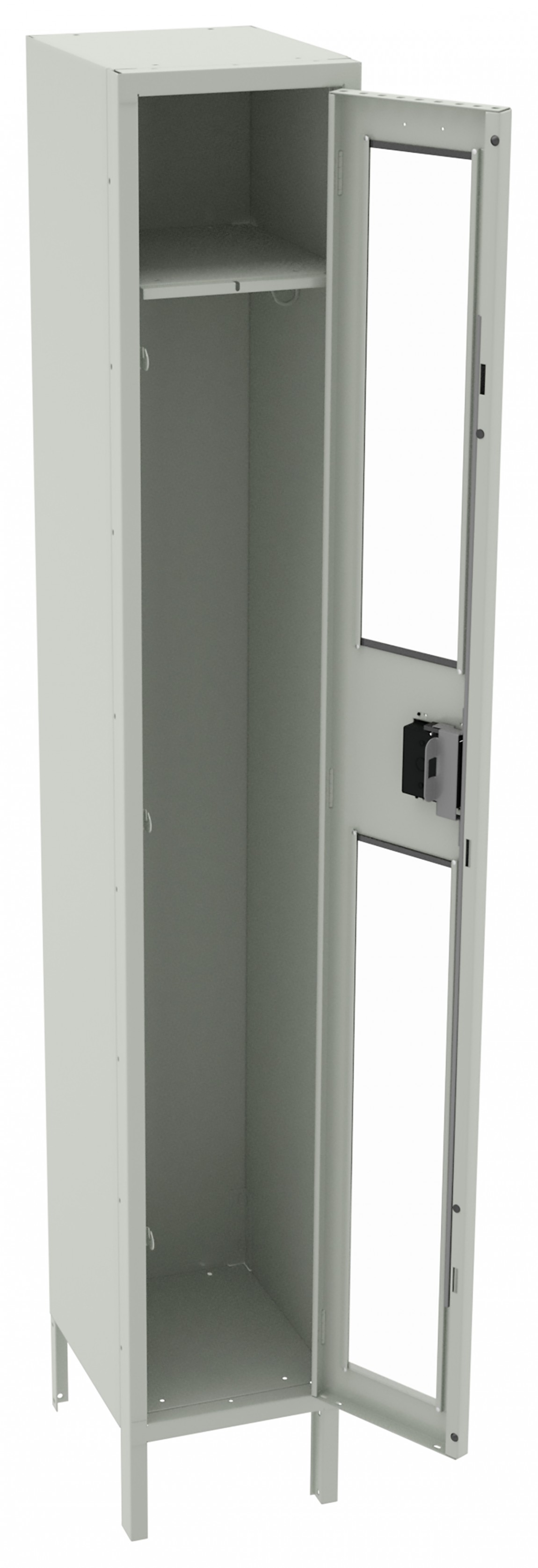 Light Grey See-Through Locker with Legs | C-Thru by Tennsco