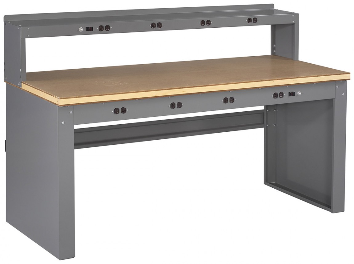 Electronic Workbench with Riser | Shop Equipment by Tennsco