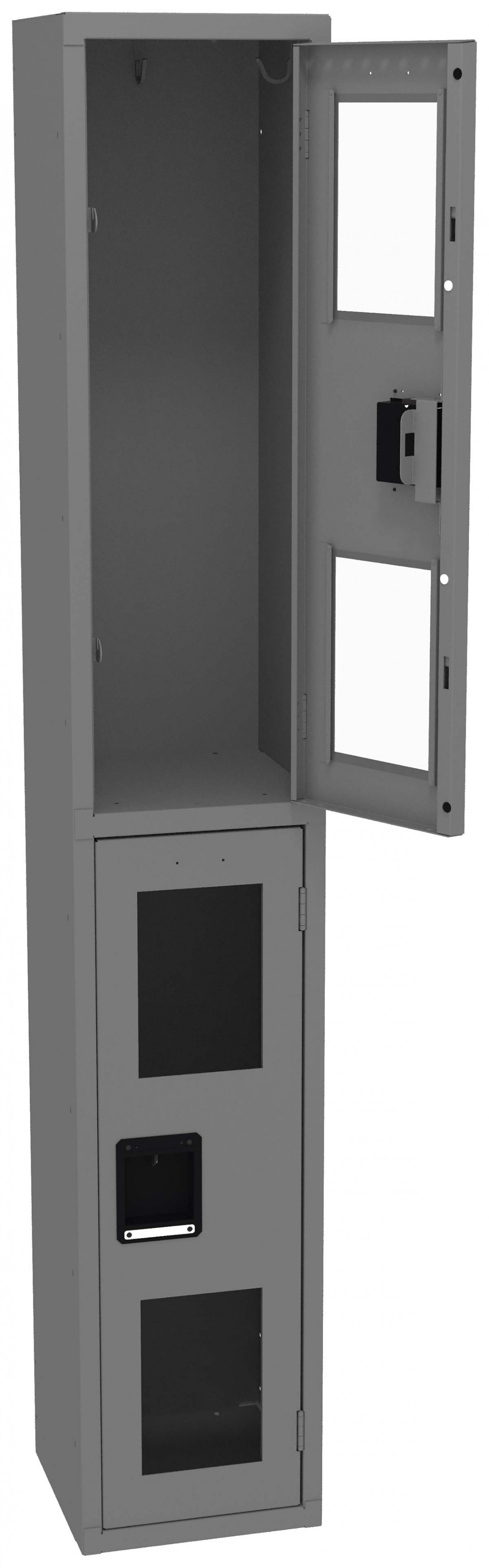 Medium Grey Dual-Tier Clear Lockers | C-Thru by Tennsco