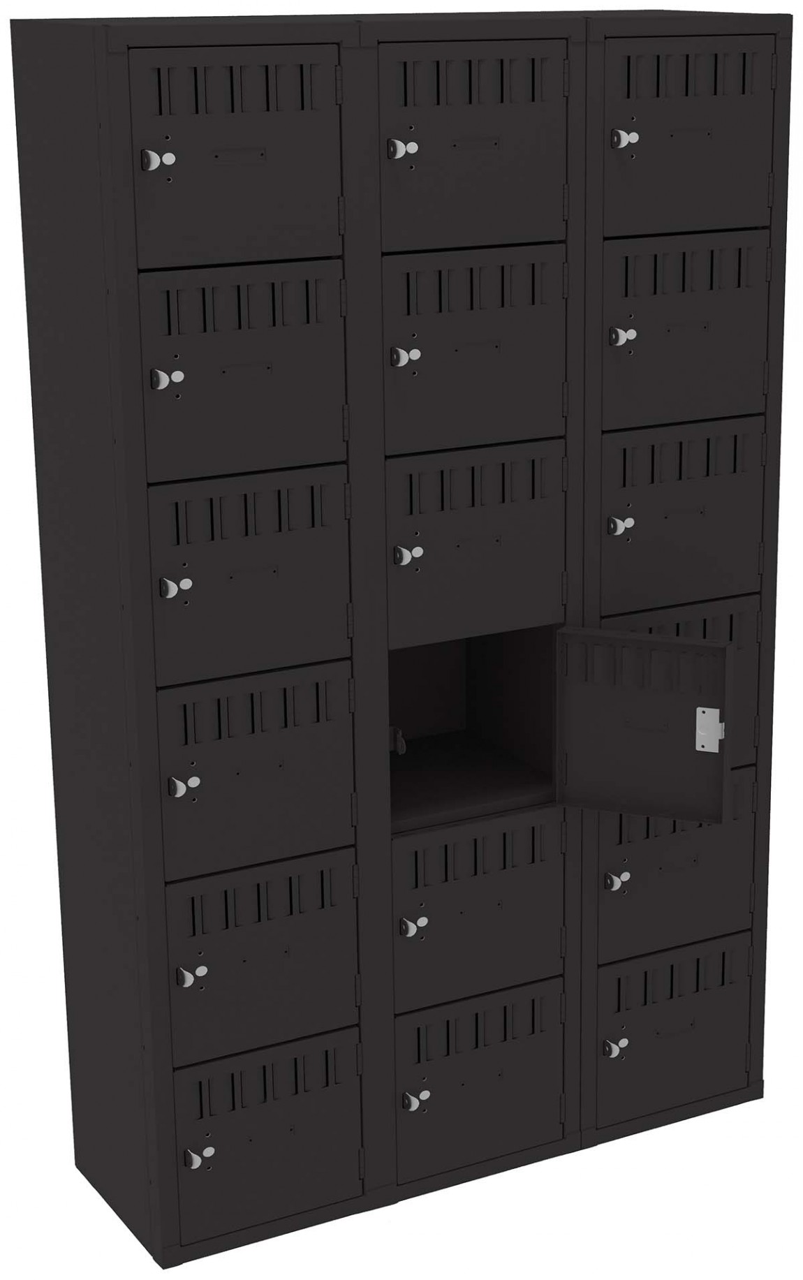 Black Eighteen Box Lockers | Standard by Tennsco