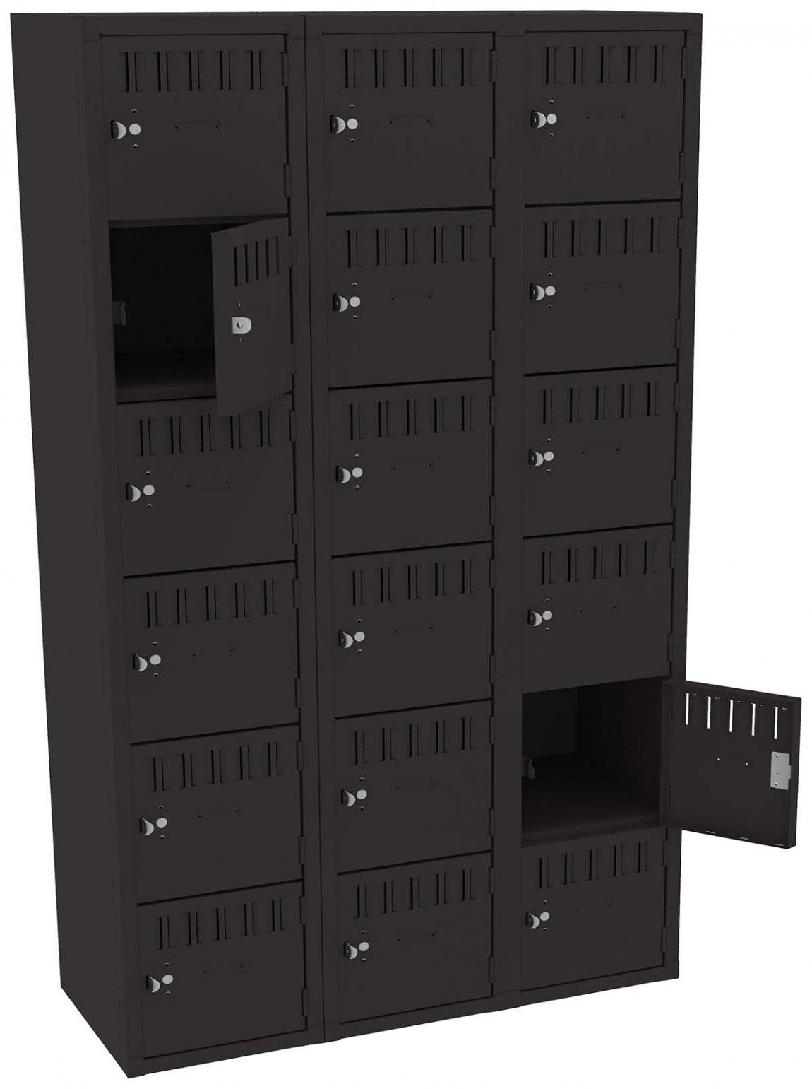 Black Eighteen Box Lockers | Standard by Tennsco