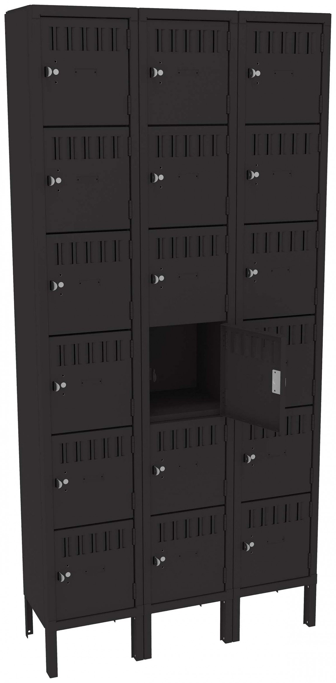 Black Eighteen Box Lockers | Standard by Tennsco
