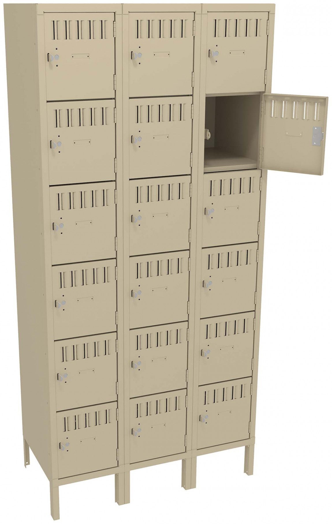 Sand Eighteen Box Lockers | Standard by Tennsco