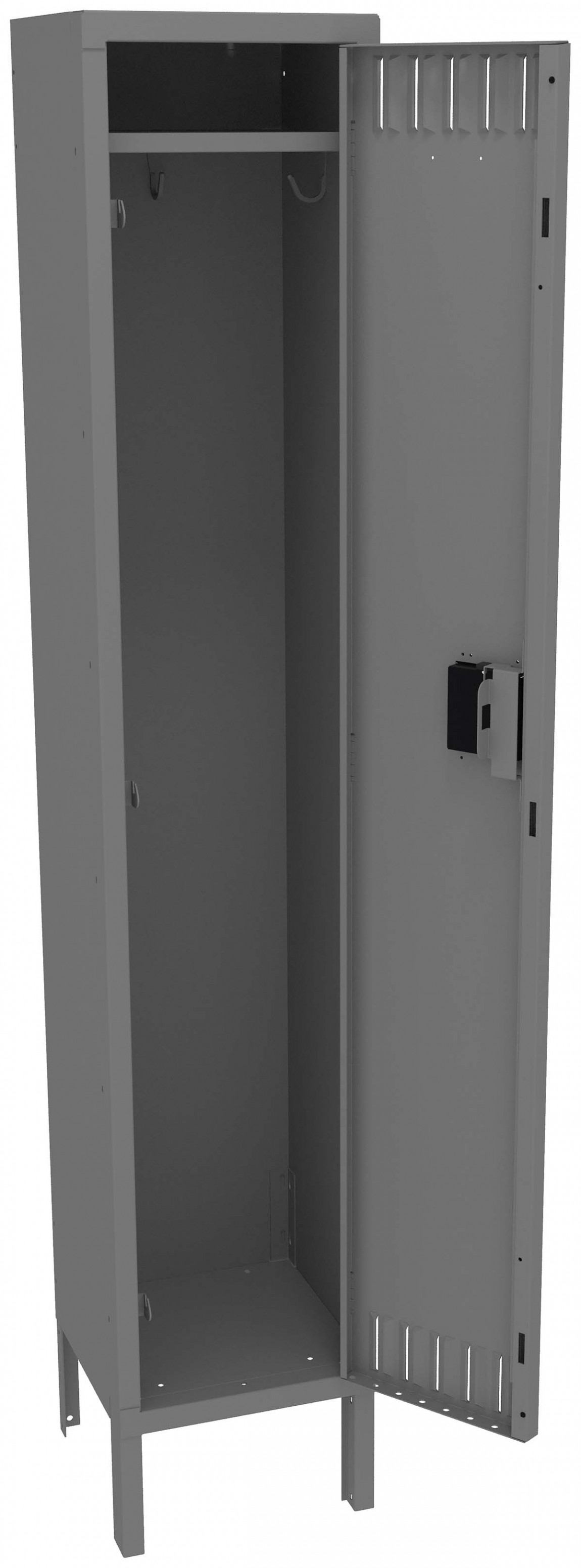 Medium Grey Single Locker with Legs | Standard by Tennsco